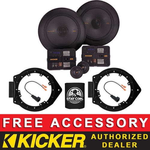 KICKER KSS6504 6.5" OEM SPEAKER FULL KIT FOR GMC SIERRA 2500 HD/3500 HD ...