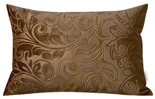 Heavy Velvet Embossing Throw Pillow Cover Classis Floral Anaglyph ...