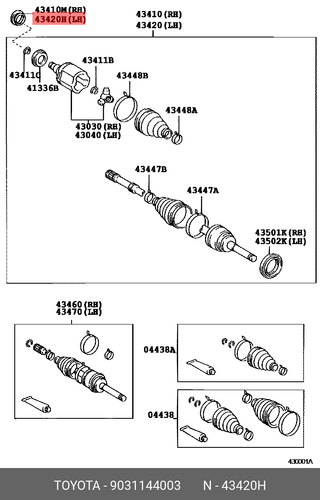 Genuine OE seal, oil for transmission case, 9031144003 for TOYOTA 90311 ...