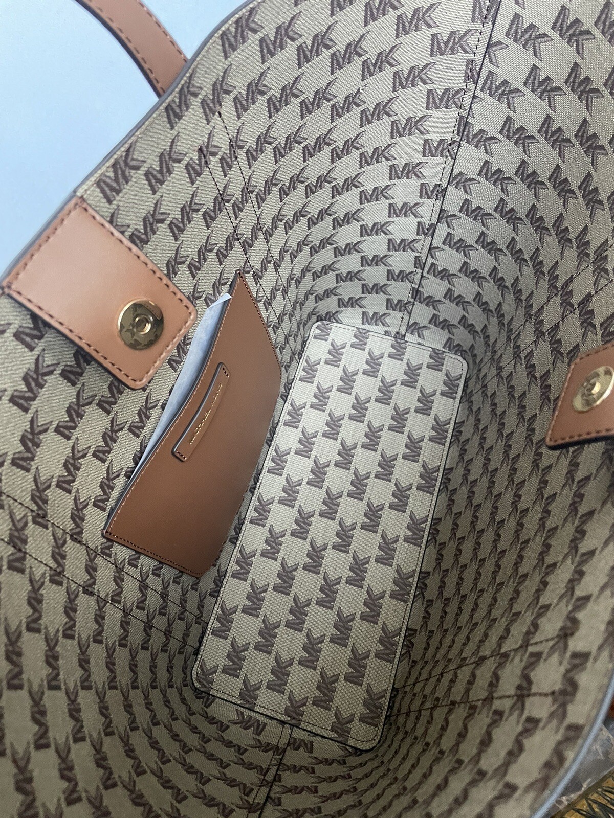 Michael Kors Hadleigh Large Leather Double Handle Tote Bag Color ...