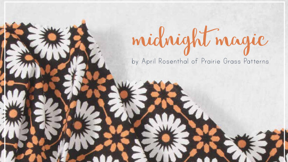 Moda MIDNIGHT MAGIC 24086 12 Orange Flora APRIL ROSENTHAL Quilt Fabric ...