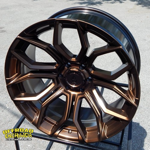22x10 6x5.5 Arena Cobra Smoked Bronze Wheels Chevy Silverado GMC Sierra ...