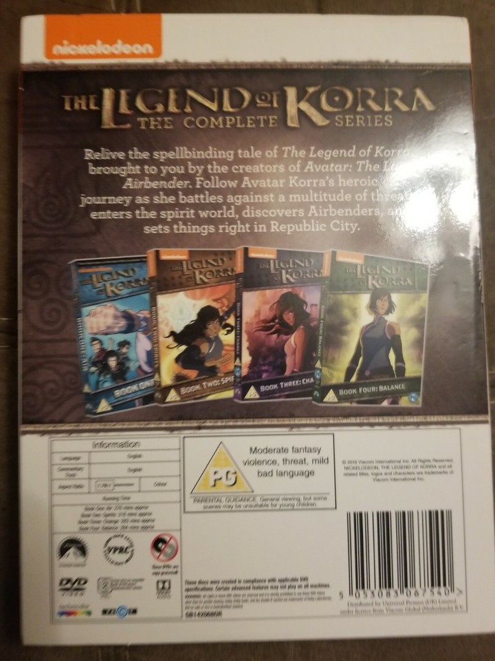 The Legend Of Korra: The Complete Series (UK IMPORT) DVD [REGION 2 ...