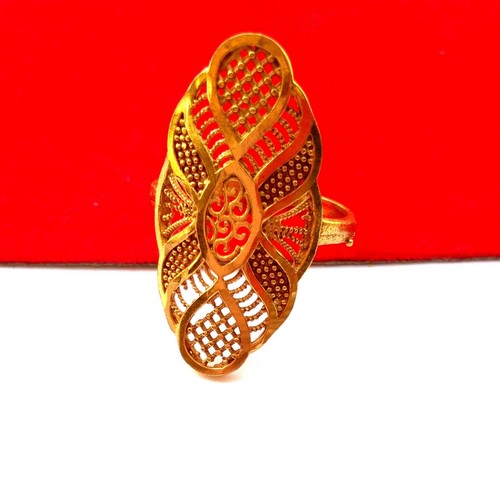 Bollywood Finger Ring South Indian 18K Gold Plated Medium Mother's Gift ...