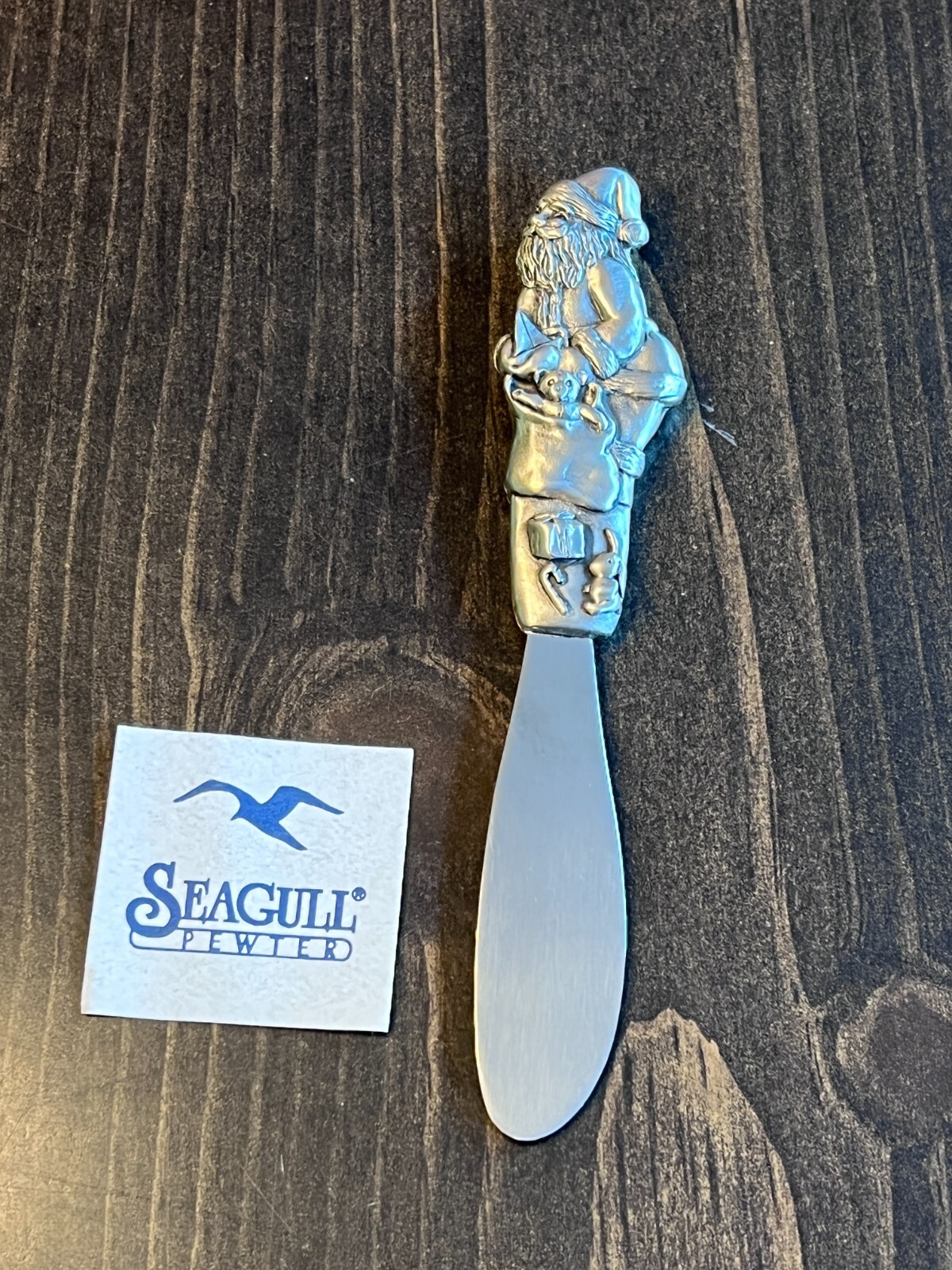 Vintage Seagull Pewter Cheese Spreader Knife Santa Christmas | eBay