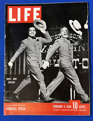 1946 LIFE MAGAZINE BOB HOPE BING CROSBY JAPAN HIROHITO PALACE WINSTON ...