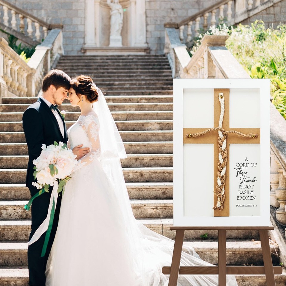 slcinwzdt A Cord of Three Strands Wedding Sign, Unity Cross for Wedding ...