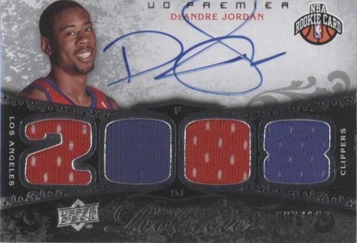2008-09 UD Premier - Premier Rookie Autograph Materials DeAndre Jordan ...