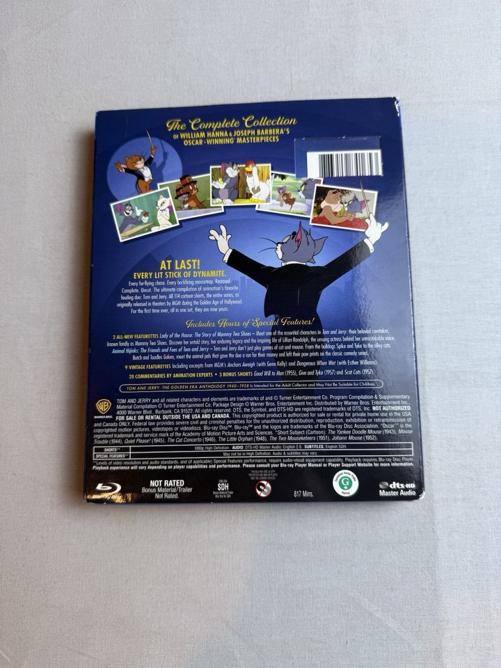 Tom And Jerry: The Golden Era Anthology 1940-1958 Blu Ray Warner ...