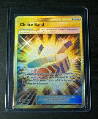 Pokemon card: CHOICE BAND Secret Rare NM/M - 162/147 - Burning Shadows ...