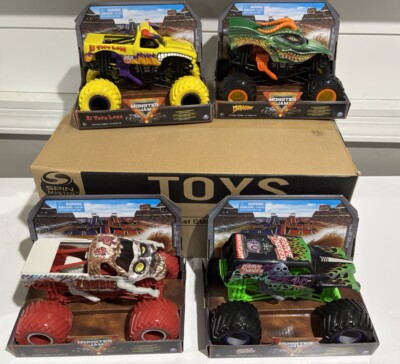 4 Pack! Monster Jam, Monster Truck Collector Die-Cast Vehicle 1:24 ...
