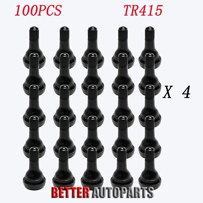 100 Pcs TR415 Snap-In Tire Valve Stem 1 1/4" - .625" Valve Hole TR415 ...