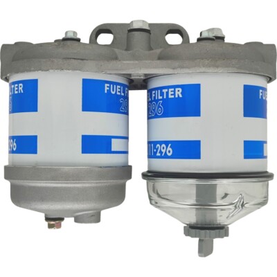 Dual Fuel Filter w/ Glass Bowl EBPN9N166AA For Ford Tractors 2000 3000 ...