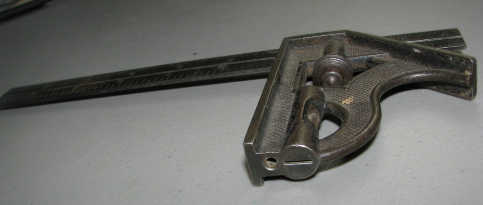 L.S.S. Co. - L. S. Starrett 9" Hardened No. 4 Combo Square Athol, Mass ...