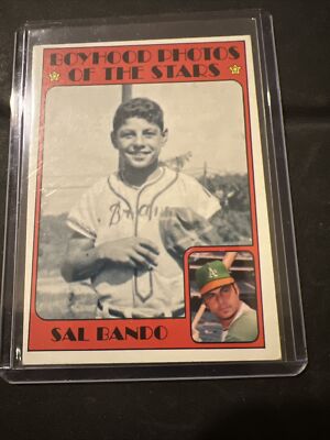 1972 Topps Baseball Card #348 Young Sal Bando - Mid Grade - VG/EX! | eBay