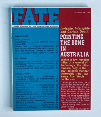 VTG Fate Magazine October 1971 Vol 24 No. 10 In The Midst of Plenty No ...