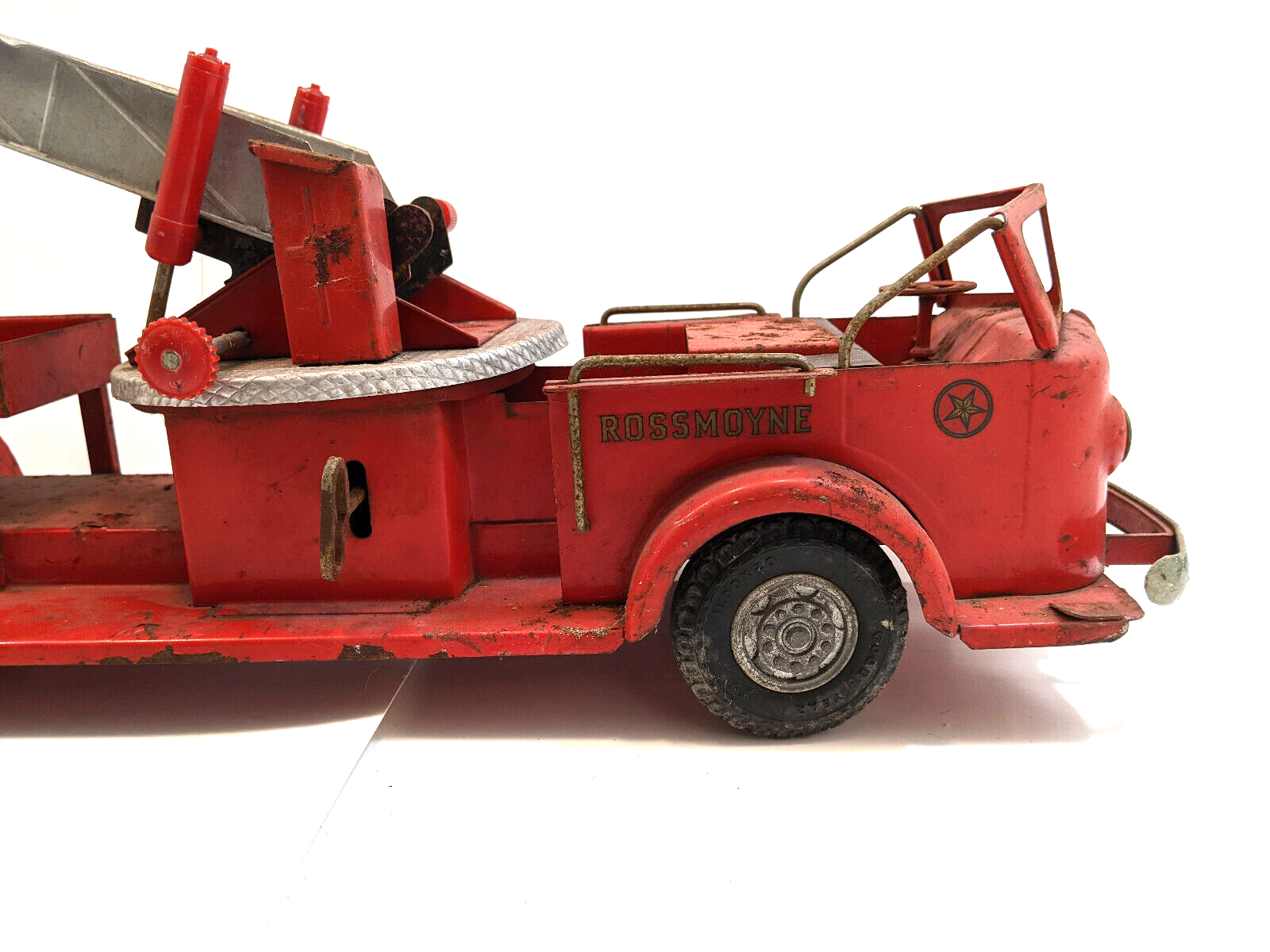 DOEPKE Model Toys Ladder Fire Engine Truck Toy 28" Pressed Steel ...