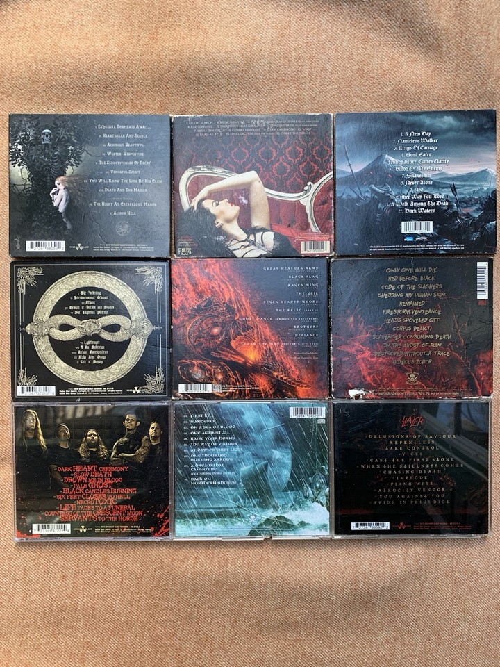 Lot 9 CDs Death Metal Metalcore Death Core Gothic Nu Metal Doom Horror ...