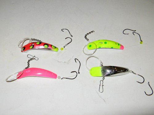 4 Lot SpinFish 3.0 Yakima Bait Rotating Rigged Salmon Steelhead Fishing ...