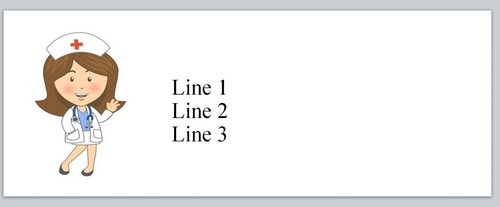 Personalized Address labels Cute Cartoon Nurse (p 755) | eBay