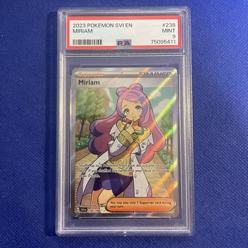 2023 Pokemon MIRIAM 238/198 Scarlet Violet Full Art Trainer PSA 9 Mint ...