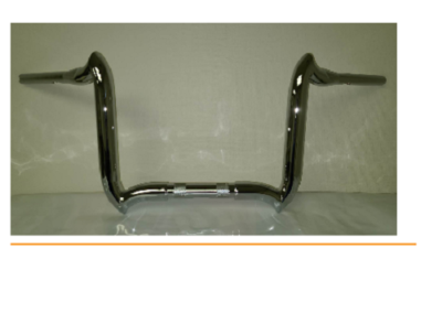 Harley 1-1/2" Crook's Handlebars Chrome 12" Rise drilled for wiring new ...