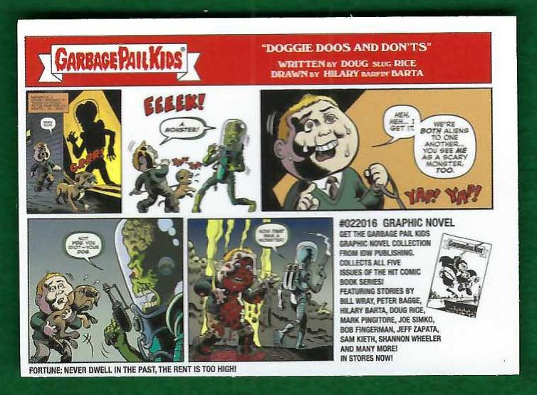 2015 GPK SLIME CAPTIVE Mars Attacks Occupation Backers Promo CARD-W/TOP ...