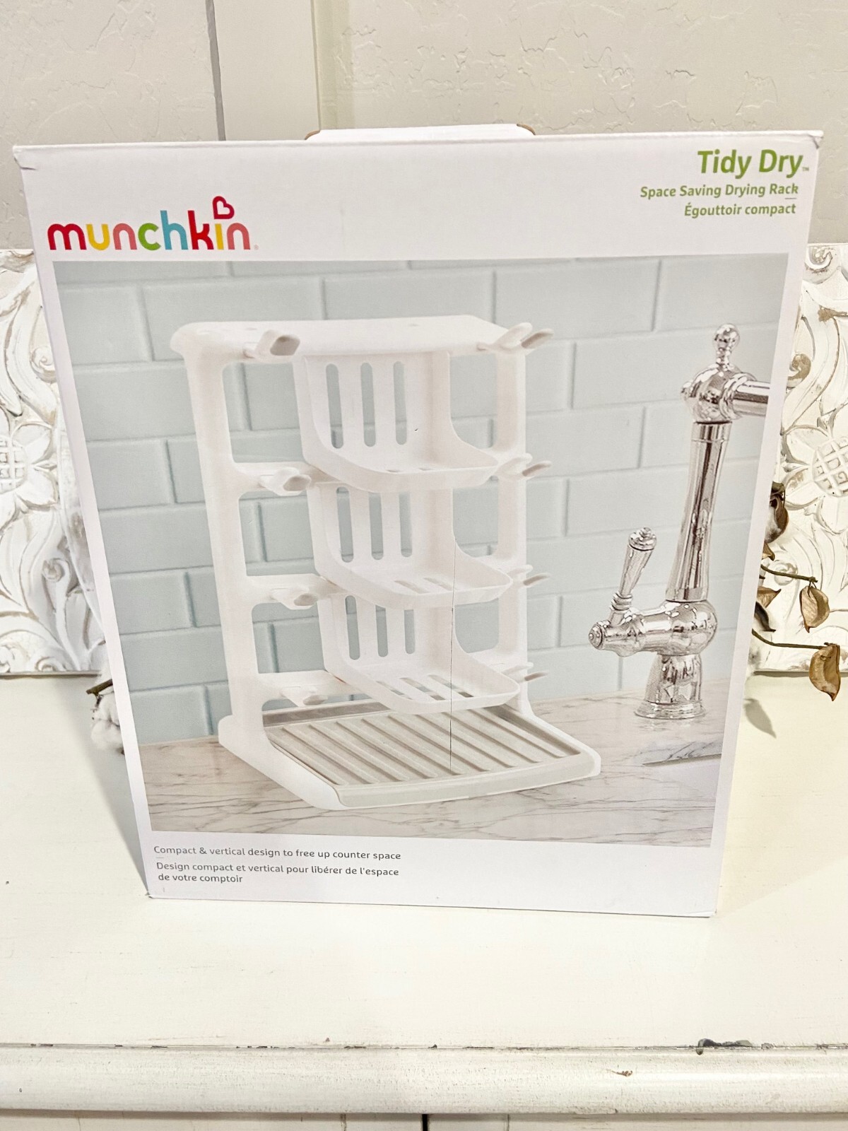 Munchkin Tidy Dry Space Saving Vertical Bottle Drying Rack for Baby ...