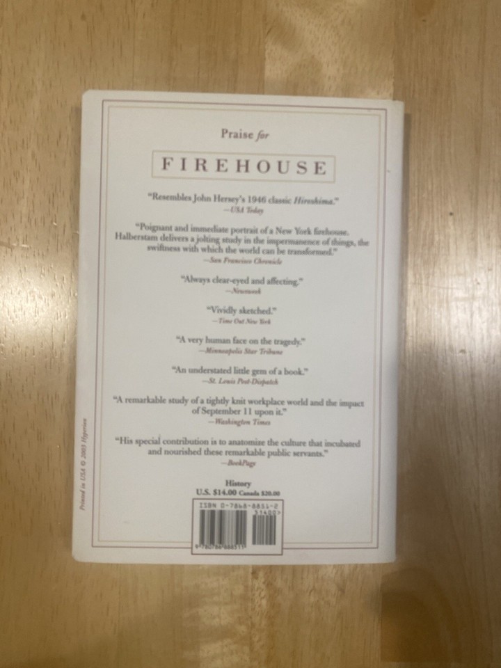 Firehouse by David Halberstam (2003, Trade Paperback) 9780786888511| eBay