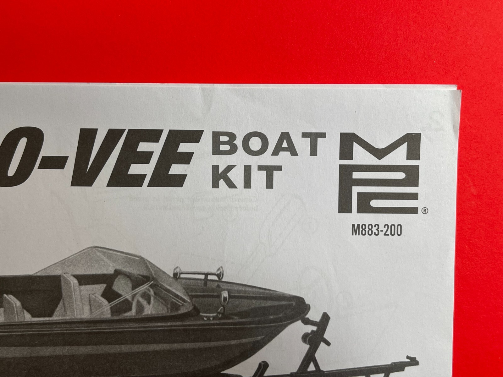 MPC - Hydro-Vee Boat Kit - Original Model Kit Instruction Sheet - 1/25 ...