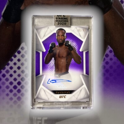 2020 Topps UFC Striking Signatures Leon Edwards Autograph /99 Purple ...