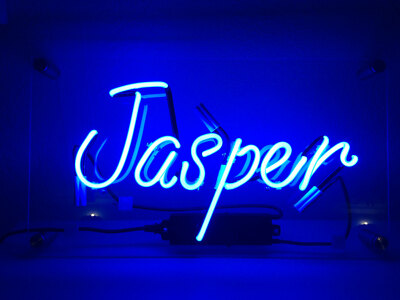 Jasper Neon Sign Light Handmade Real Glass Tube Wall Hanging Nightlight ...