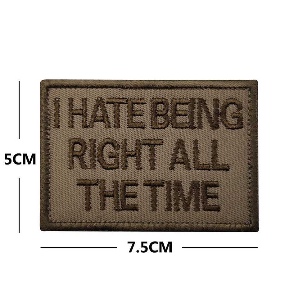 Assorted Embroidered Hook & Loop Tactical Patch Humorous & Motivational ...