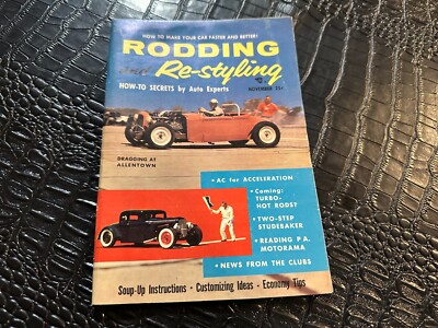NOVEMBER 1955 RODDING AND RESTYLING - vintage digest car magazine | eBay
