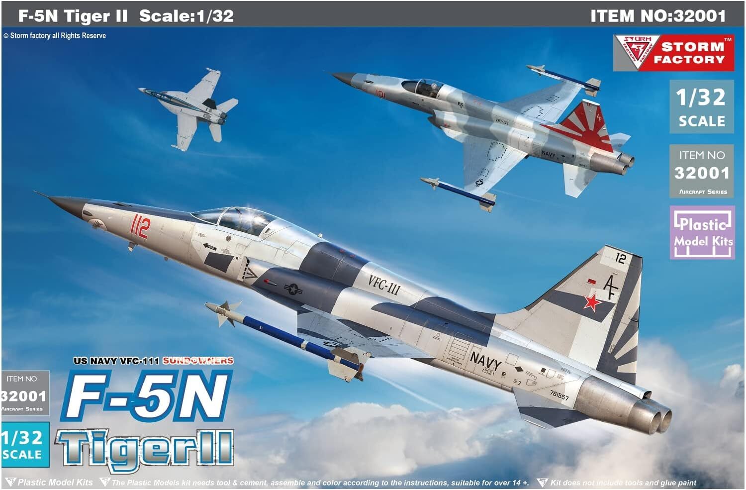 Storm Factory 1/32 US Navy F-5N/E Tiger II VFC-111 Model kit SFY32001 ...