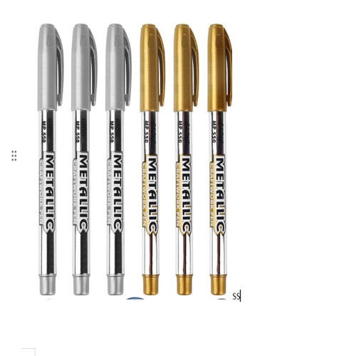 Silver Marker Pen Plastic Gold Pen Wax Carving Pen Color Pen for DIY ...