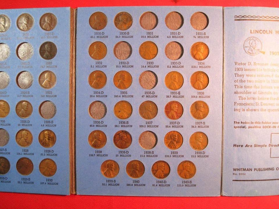 PARTIAL #1 LINCOLN WHEAT CENT COLLECTION, (1909-1940) 58 COINS, CULLS ...