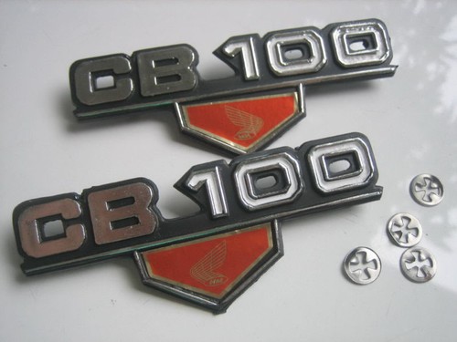 Pair New Honda CB100 CB 100 CB100K3 CB100K4 Emblem Decal Side Frame ...