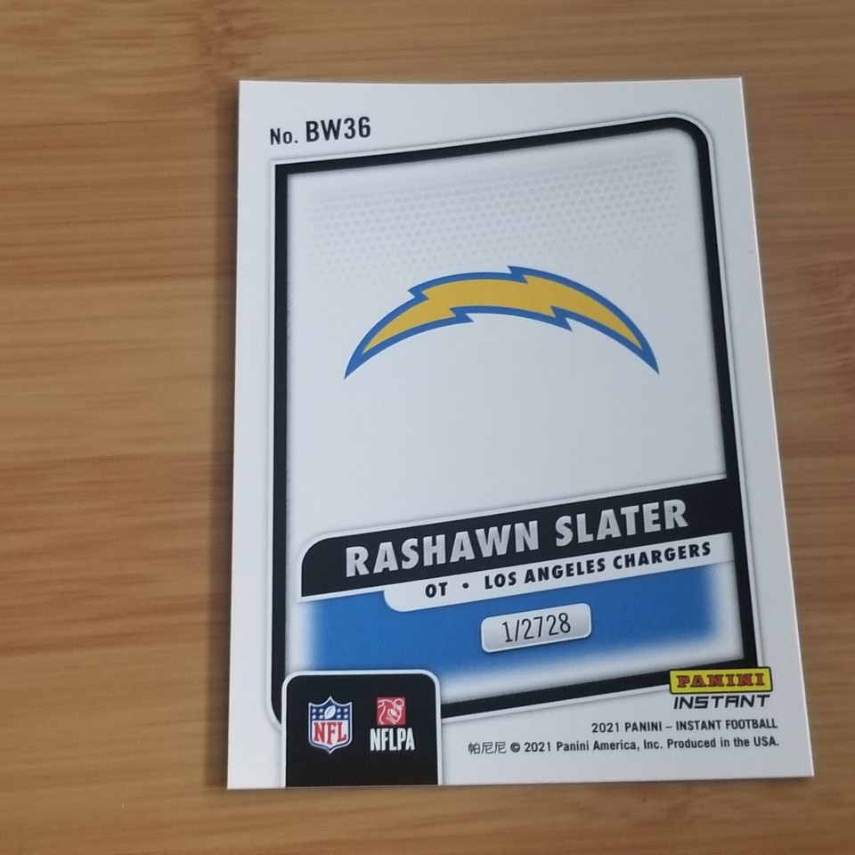 2021 Panini Instant Black & White Rookies #36 Rashawn Slater Chargers ...