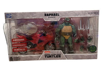 TMNT Comic Raphael Action Figure w/Red Motorcycle BST AXN The Loyal ...