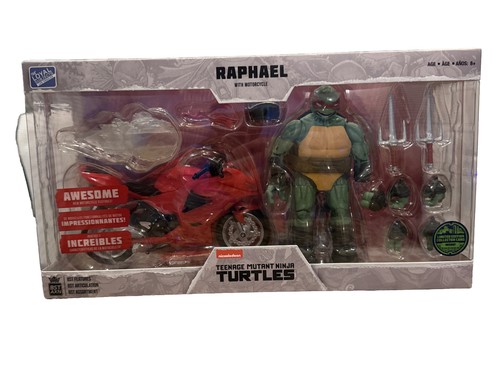 TMNT Comic Raphael Action Figure w/Red Motorcycle BST AXN The Loyal ...