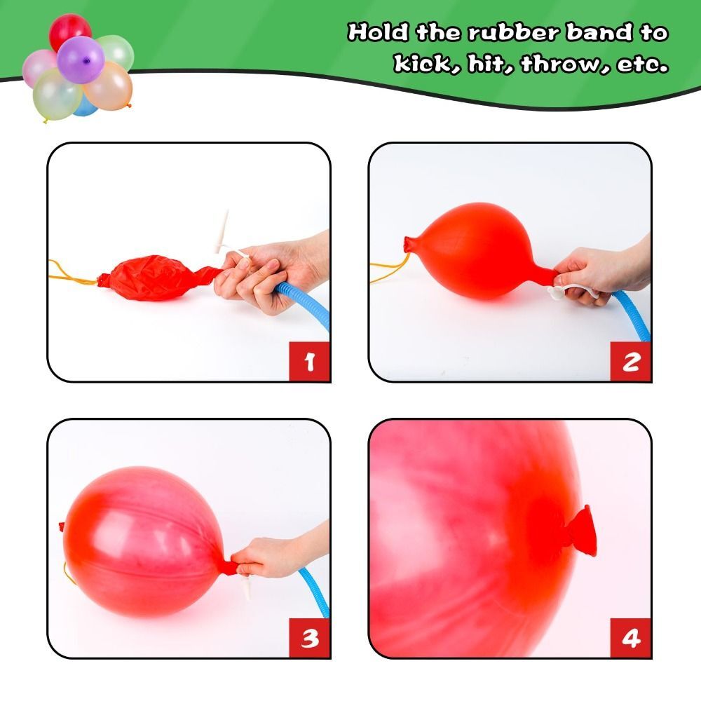 10Pcs 18 Inch Punch Bounce Balloons with Rubber Band Thicken Fun Ballon ...