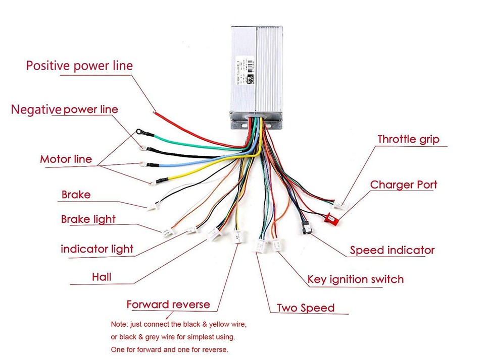 1800W 48V Electric Brushless Motor Controller Throttle Grip for Go-kart ...