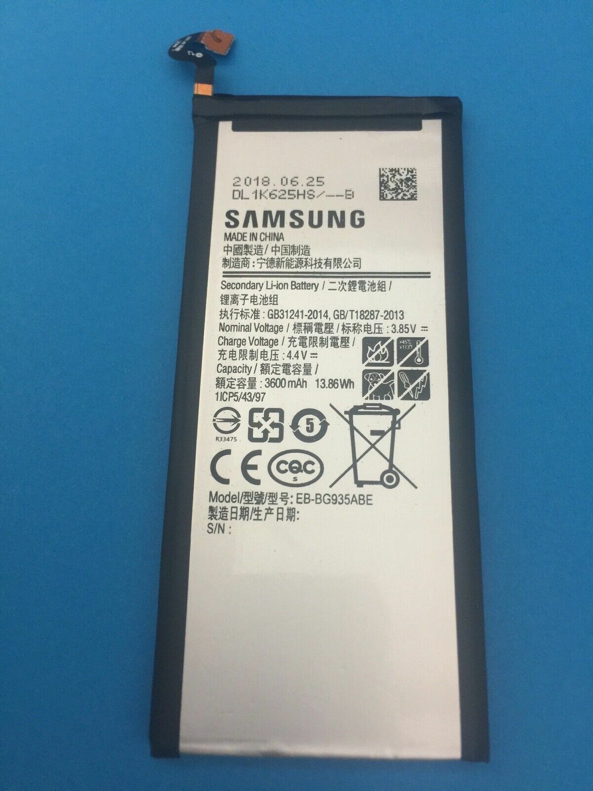 🔋 OEM Original Galaxy S7 Edge EB-BG935ABA 3600mAh Samsung Battery S7 ...