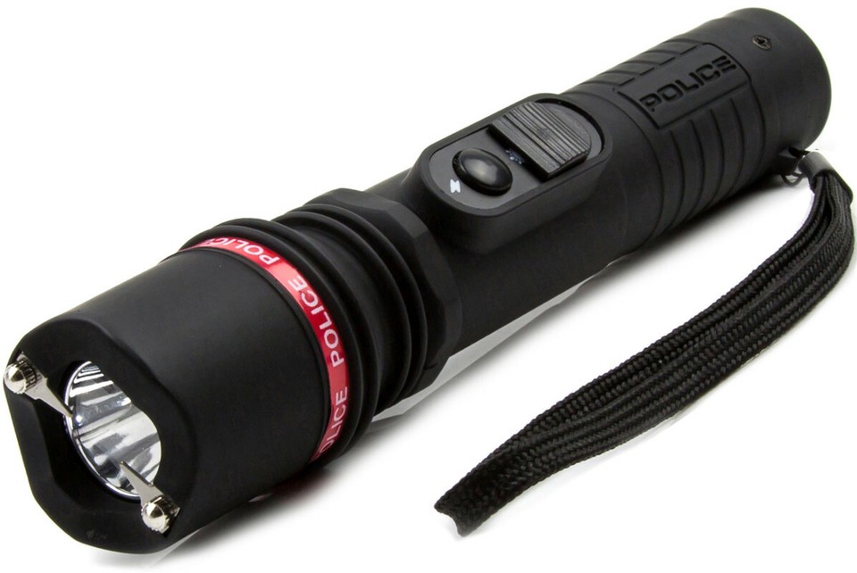 POLICE Stun Gun 305 700BV Self Defense Rechargeable LED Flashlight ...