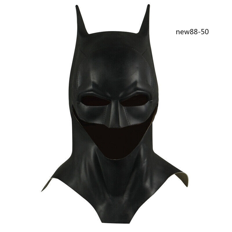 Dark Knight Batman Mask Bruce Wayne Cosplay Props Latex Headgear Full ...