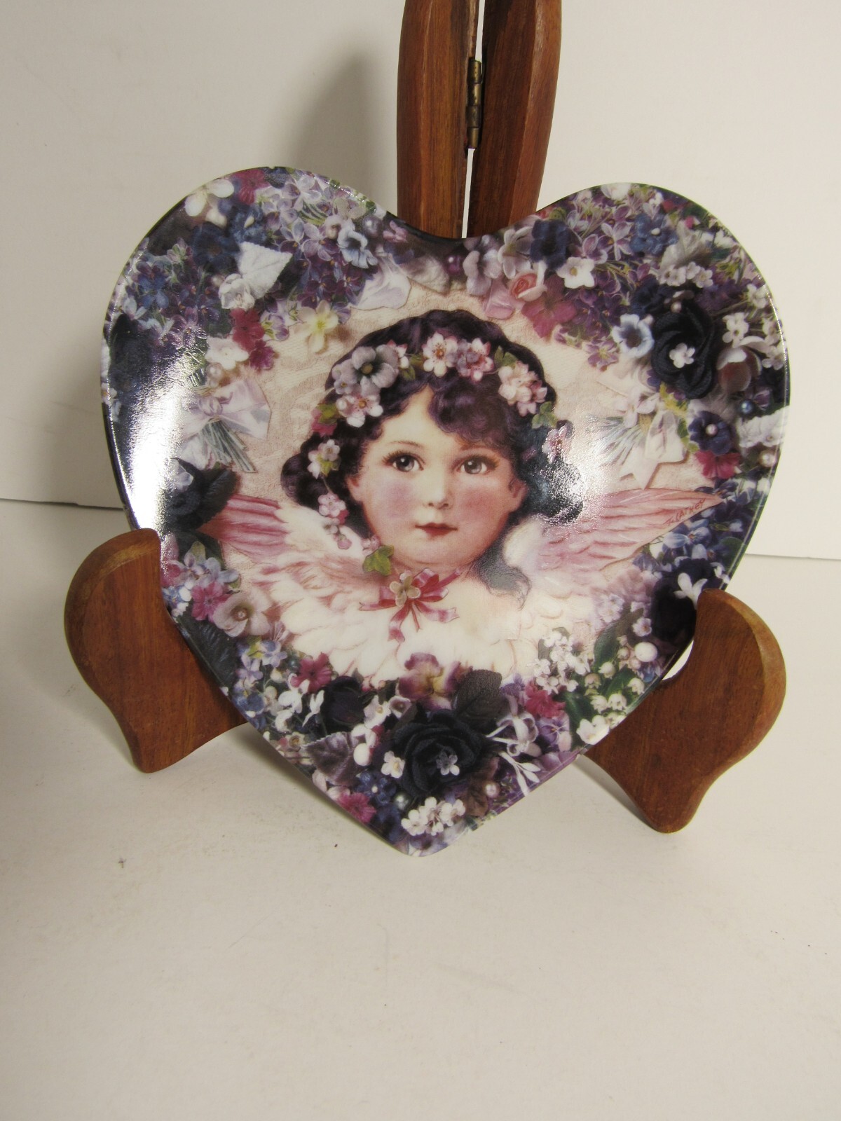 Set of 4 Heavenly Hearts Collector Plates 1994 Thomas Cathey Crestley ...