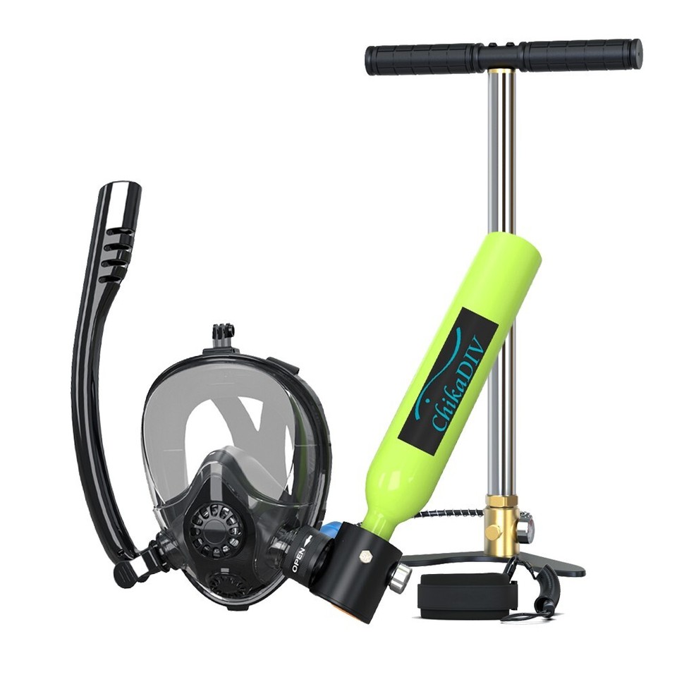 Mini Scuba Tank with Full Face Mask, 0.5L Lung Tank Sub Mask Combo - 6 ...