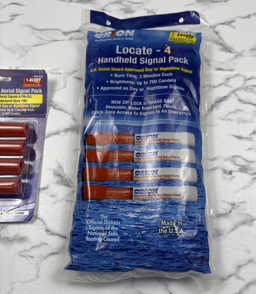 Orion 539 12 Gauge HP 4 Red Aerial Flares EXP FEB 2014 & Handheld ...