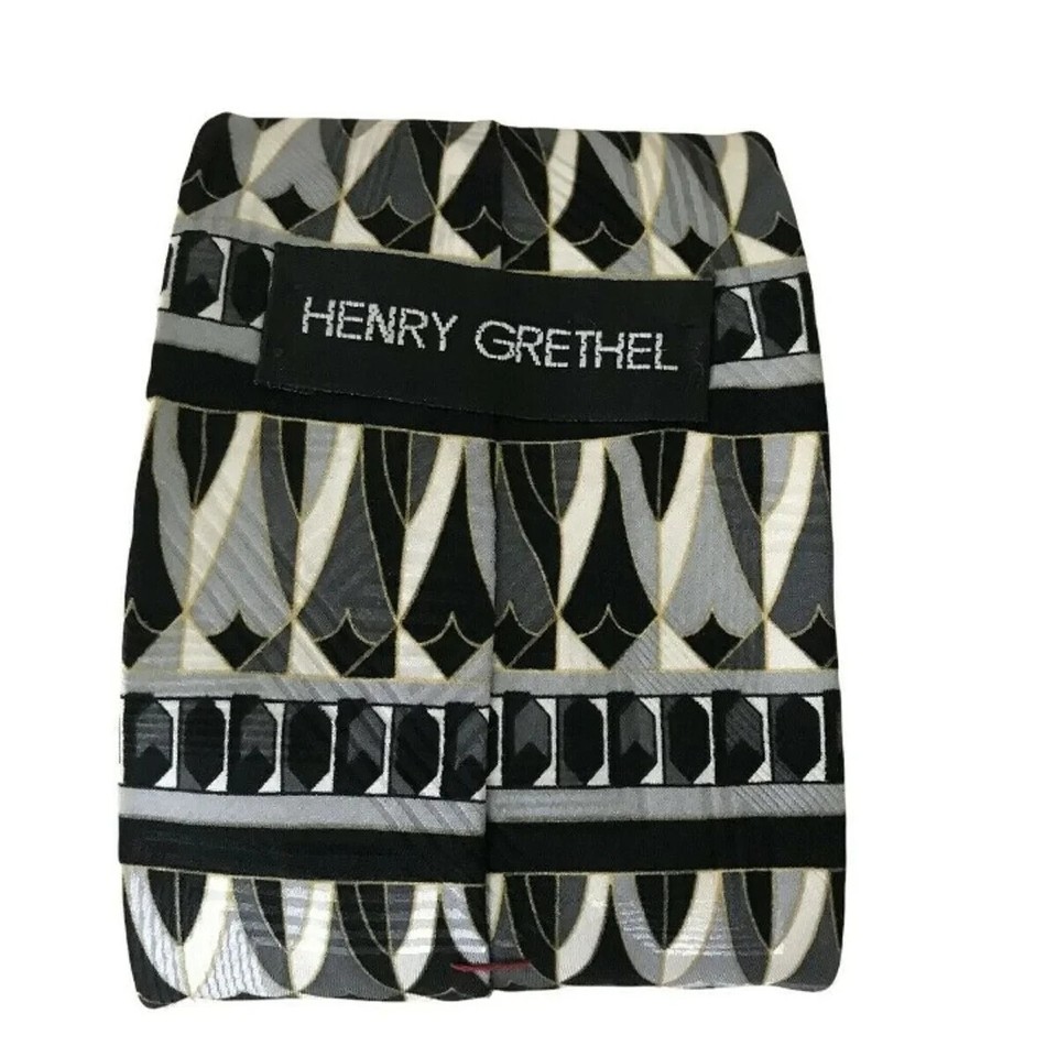 Henry Grethel Men's Neck Tie Silk 57" L 4 W Made in the USA | eBay